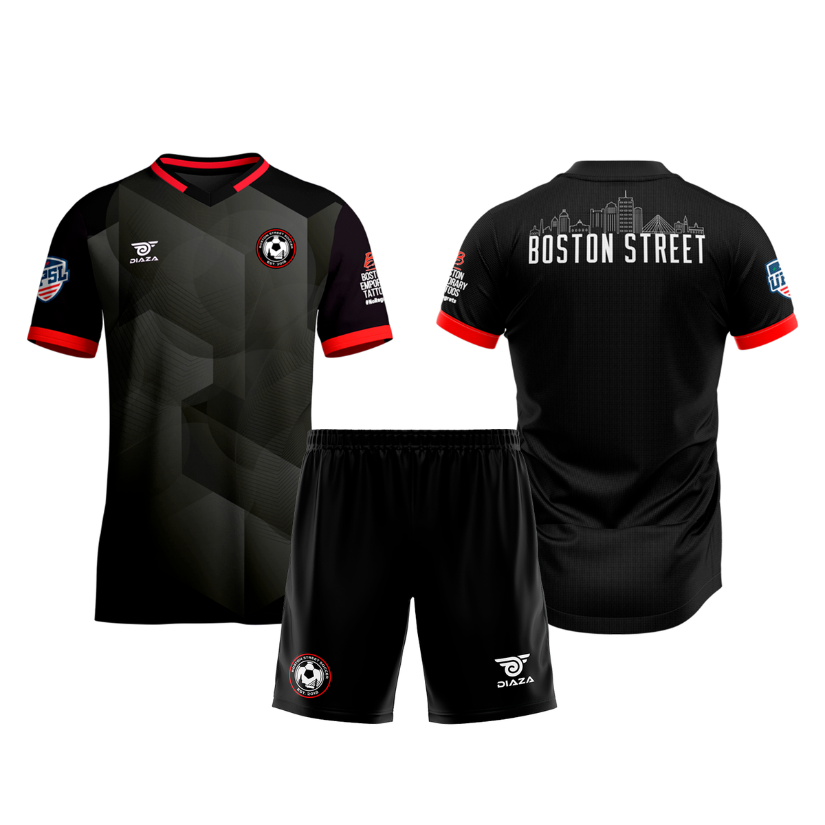 Boston Street Soccer Training Kit Away | Diaza Football